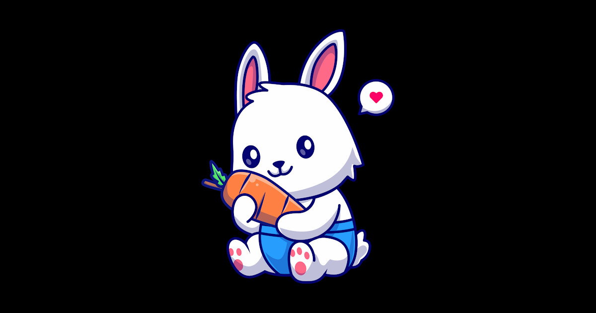 Cute Baby Rabbit Hug Carrot Cartoon - Cute Baby Rabbit Hug Carrot ...