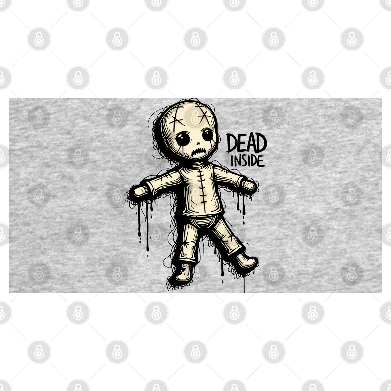 Dead Inside Gothic Doll Dark Humor Anxiety Depression - Dead Inside - T ...