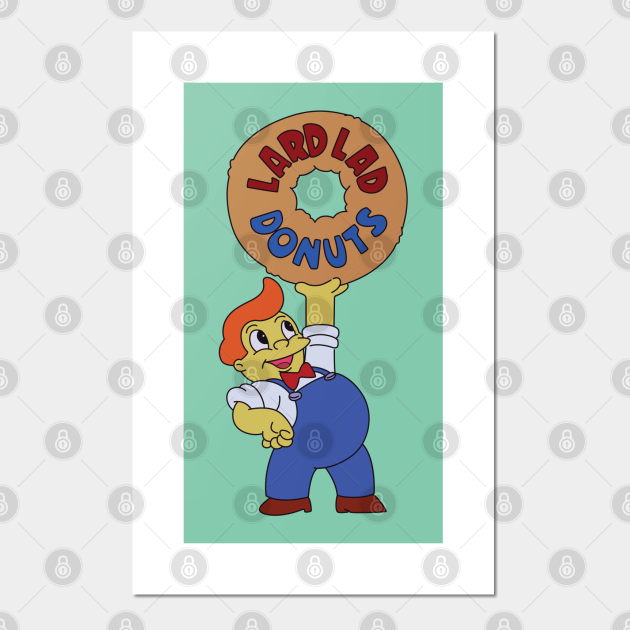 Lard Lad Logo - Simpsons - Posters and Art Prints | TeePublic