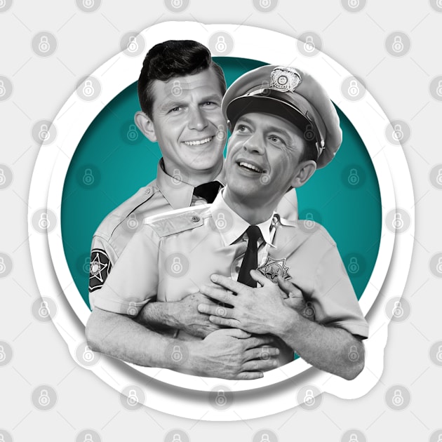 Andy Taylor & Barney Fife - Andy Griffith Show - Sticker | TeePublic