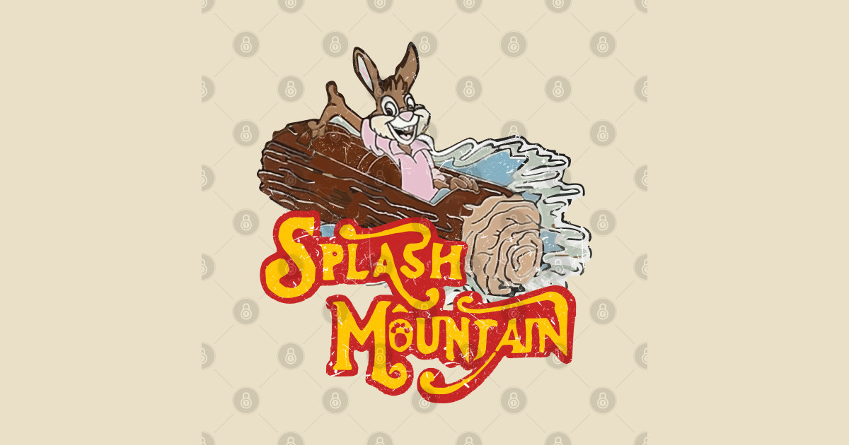 Splash Mountain Funny Rabbit - Splash Mountain - T-Shirt | TeePublic