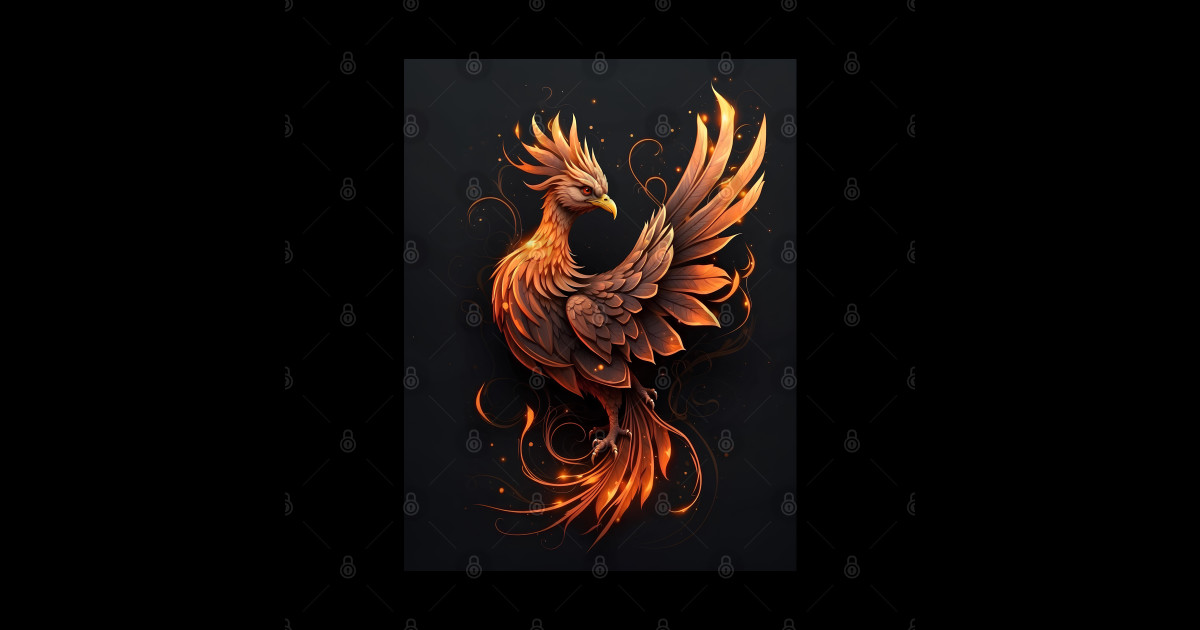 Phoenix Bird Profile View - Phoenix Bird - Sticker | TeePublic