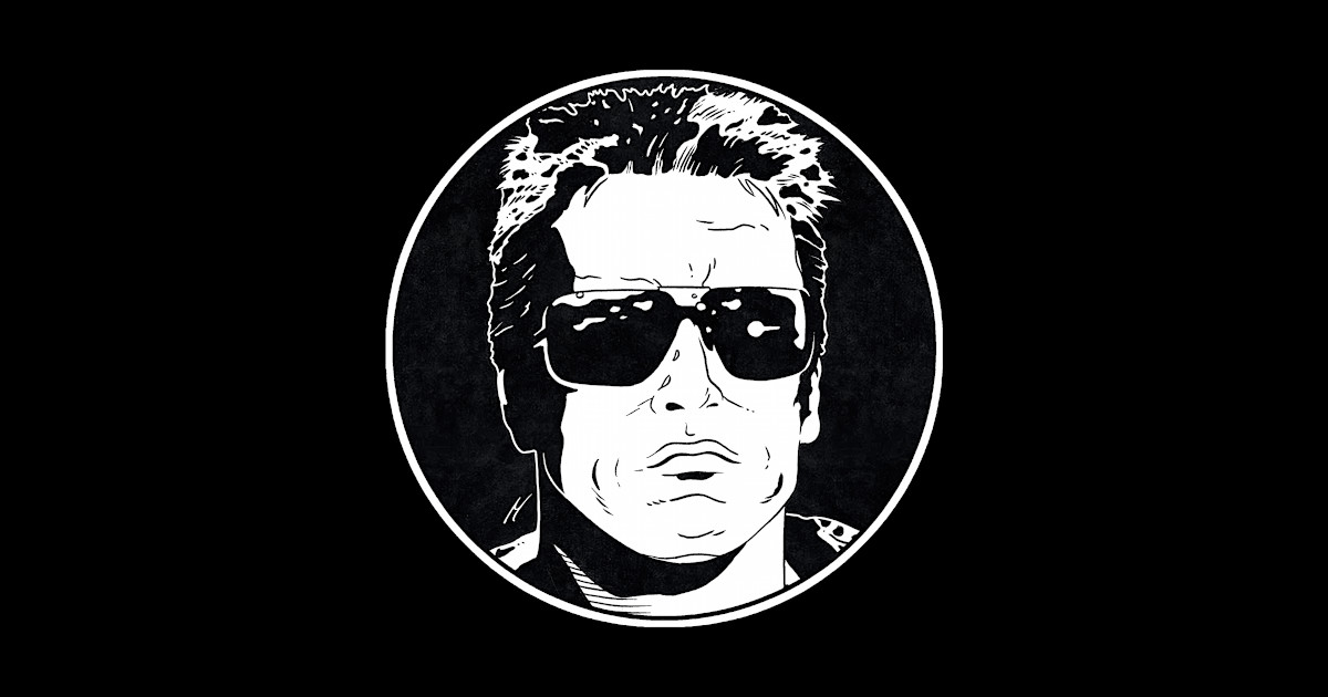 THE TERMINATOR (Circle Black and White) - Terminator - Sticker | TeePublic