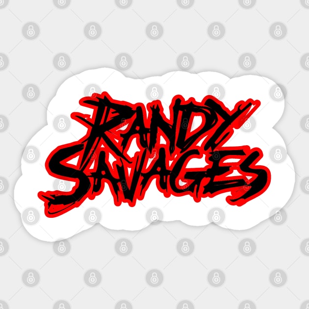 Randy Savage Logo - Macho Man Randy Savage - Sticker | TeePublic