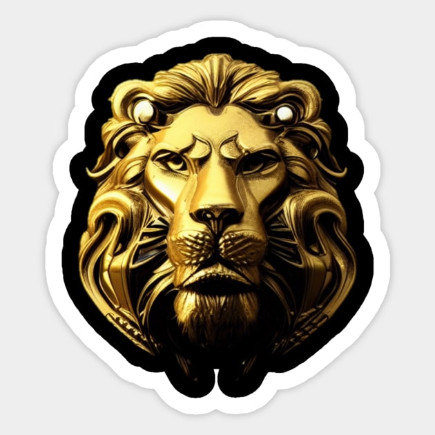 Gold Lion - Lion - Sticker | TeePublic