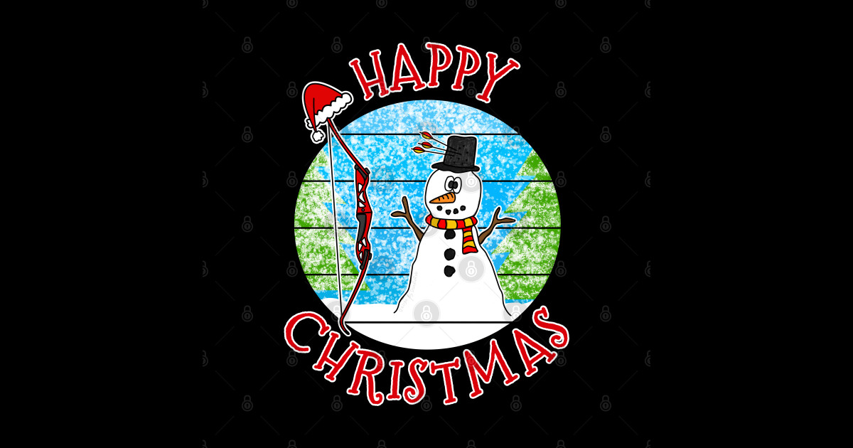 Christmas Archery Archer Snowman Xmas 2022 - Christmas Archery ...