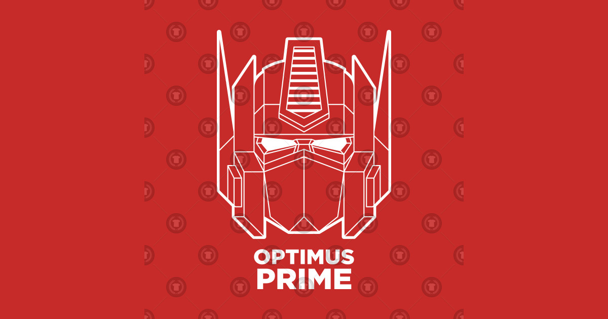 Optimus Prime (white outline) - Optimus Prime - T-Shirt | TeePublic