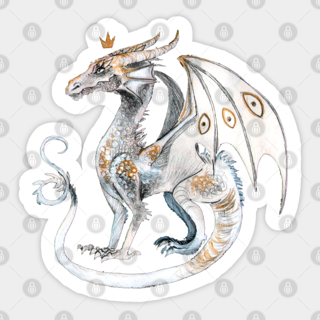 The white dragon - Dragon - Sticker | TeePublic