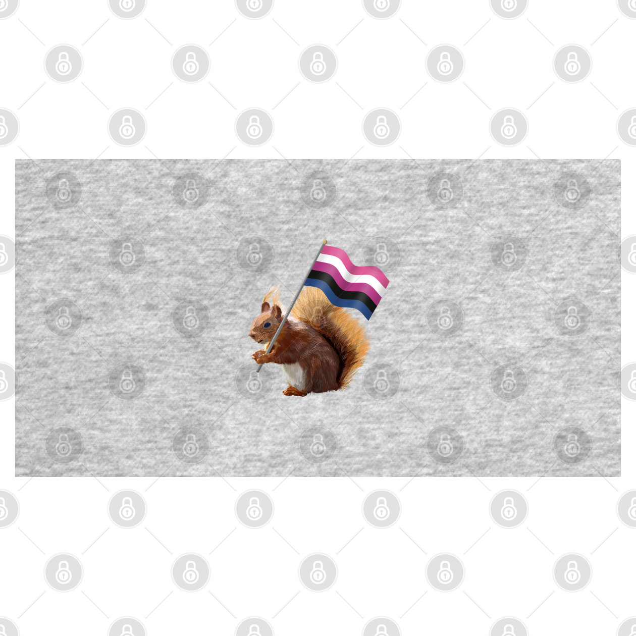 Red Squirrel with a Genderfluid Pride Flag. - Lgbt - T-Shirt | TeePublic