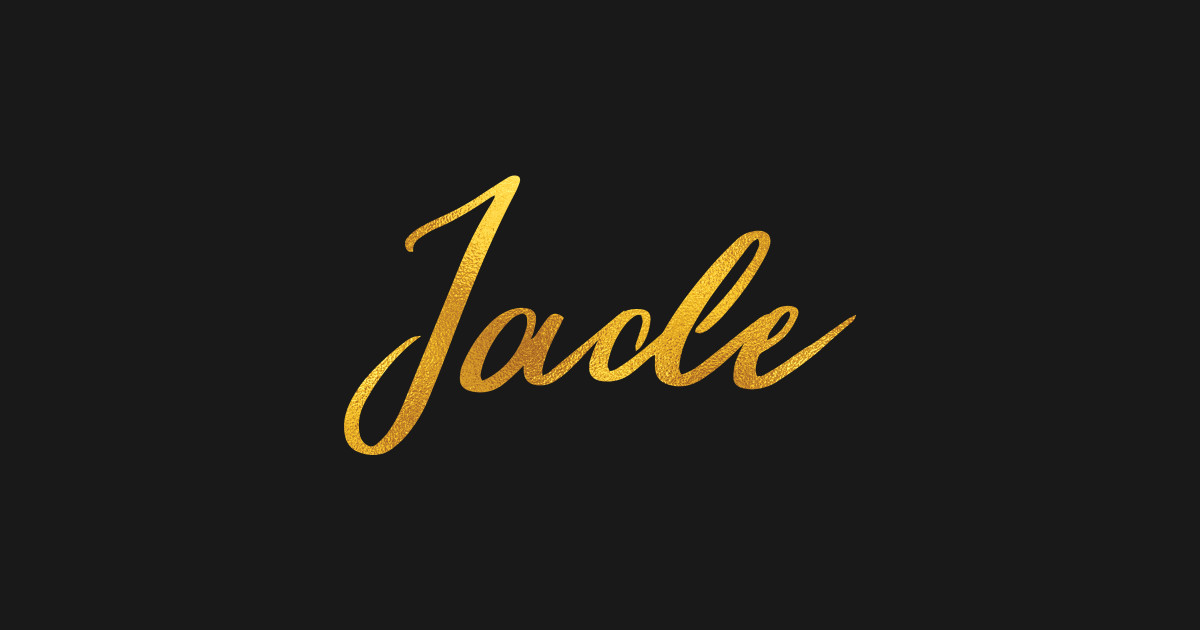 Jade Name Hand Lettering in Faux Gold Letters - Jade - T-Shirt | TeePublic