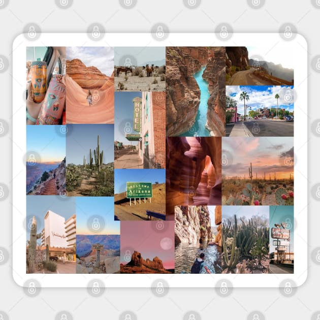 arizona aesthetic collage - Arizona - Sticker | TeePublic