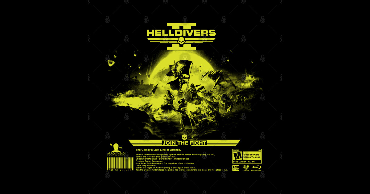 Helldivers 2 - join the fight (yellow) - Helldivers - Sticker | TeePublic