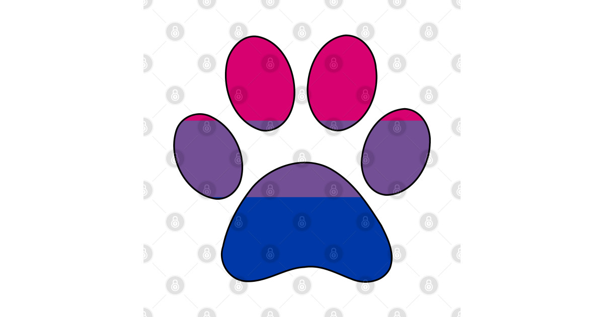 Bisexual Paw Print - Bisexual - T-Shirt | TeePublic