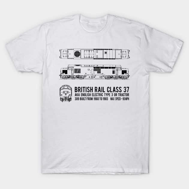 British Rail Class 37 English Electric Type 3 Locomotive Blueprint ...
