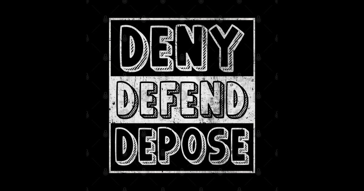 vintage // deny -defend-depose - Deny Defend Depose - Sticker | TeePublic