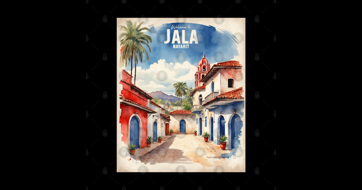 Jala Nayarit Mexico Vintage Tourism Travel Retro - Mexico - Sticker ...
