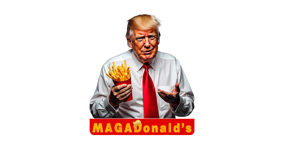 Trump Vance 2024 French Fries Funny - Magadonalds - T-Shirt | TeePublic