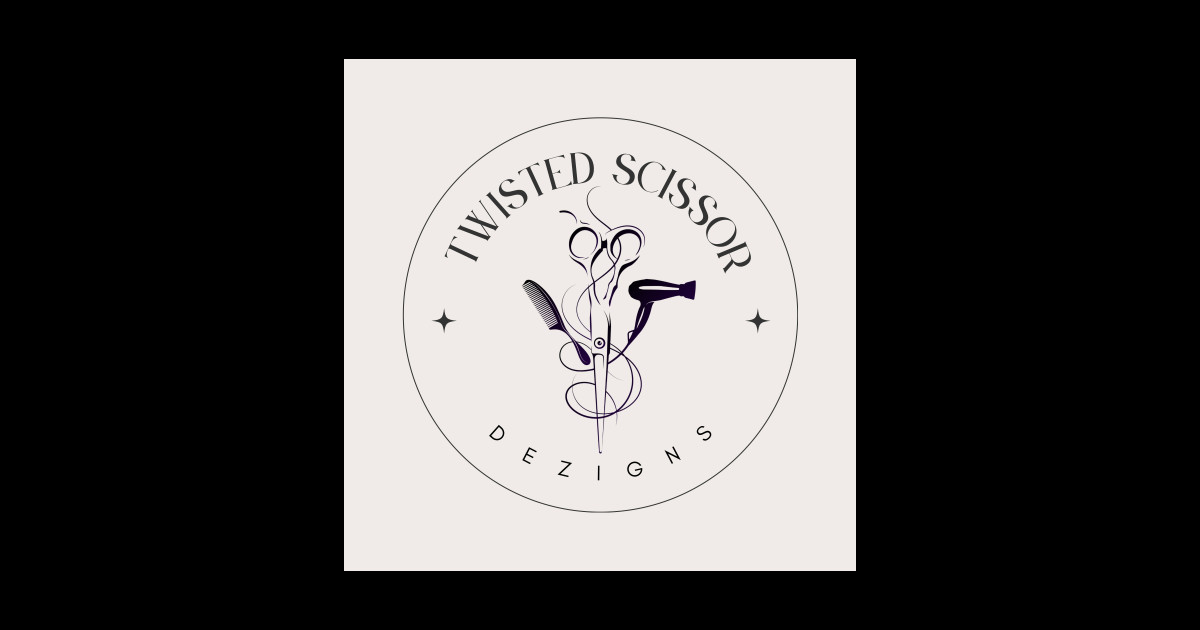 Twisted Logo - Twisted Scissor Dezigns - Sticker | TeePublic