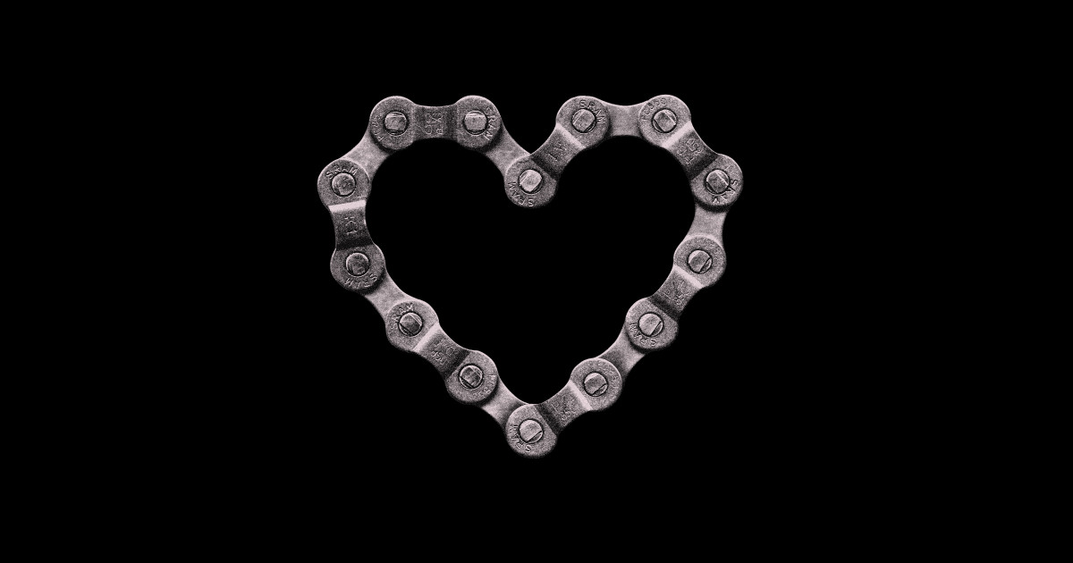 I Love My Bike, Bike Chain Heart - Bike Love - Posters and Art Prints ...