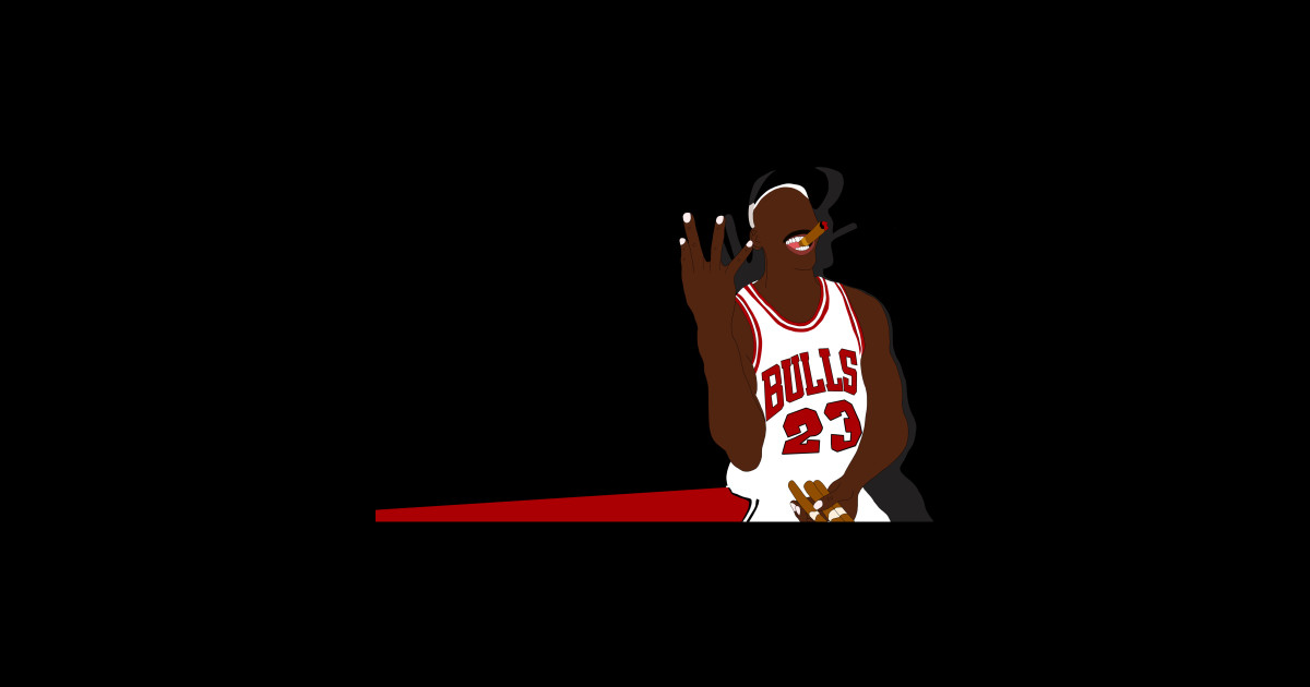 Michael Jordan Three-Peat Design - Michael Jordan Cigar - Sticker ...