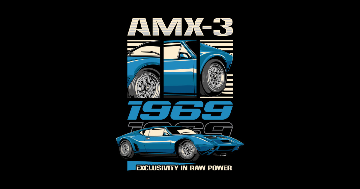 1969 AMC AMX/3 Racing Car - 1969 Amc Amx3 Racing Car - Sticker | TeePublic