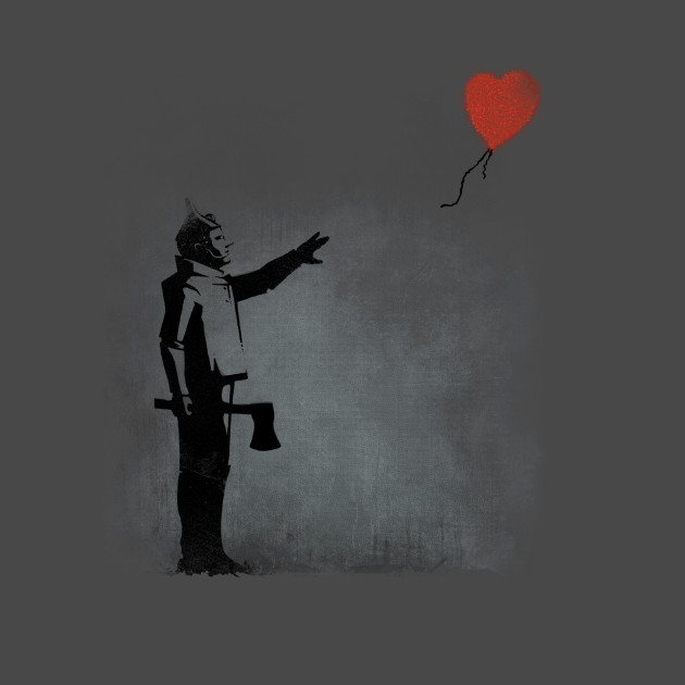 Missing Heart - Banksy Mashup - T-Shirt | TeePublic