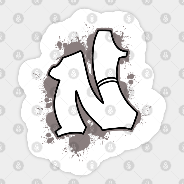 Graffiti N - Graffiti - Sticker | TeePublic