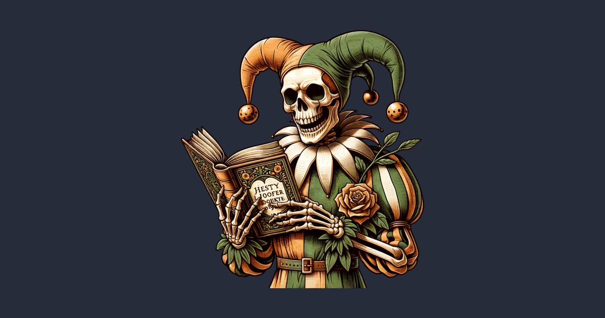 Skeleton Jester - Reading A Book - Jester Skeleton Activity Ace Reading ...