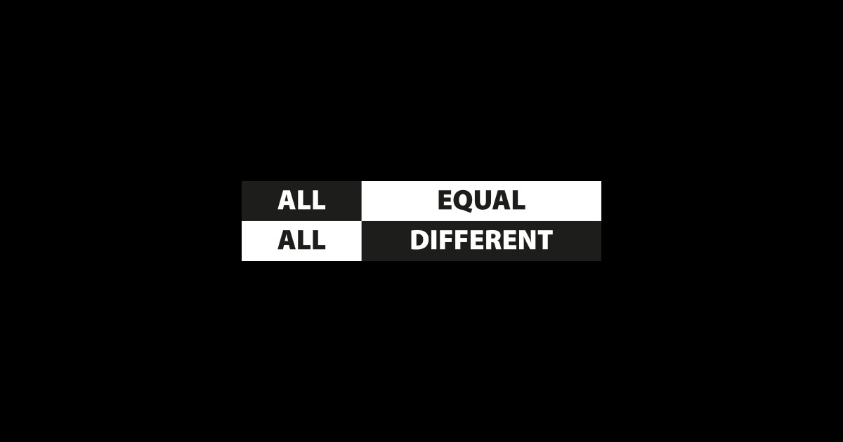 Different but Equal - Difference - Sticker | TeePublic
