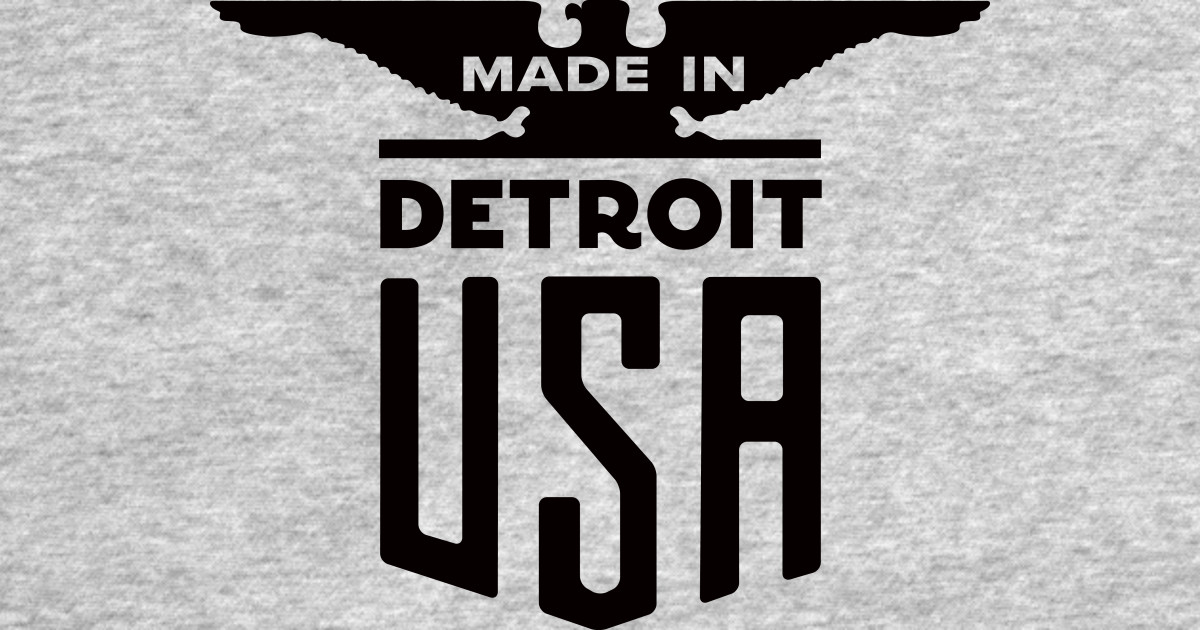 Made in Detroit retro logo - Detroit - T-Shirt | TeePublic