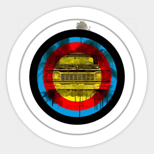 Chevy Impala on target - Chevrolet Impala Retro - Sticker | TeePublic