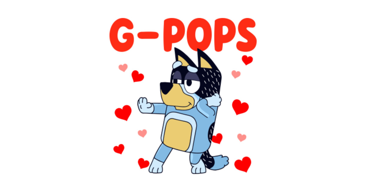 Vintage G-pops Gpops Bluey Cartoon - Bluey - T-Shirt | TeePublic