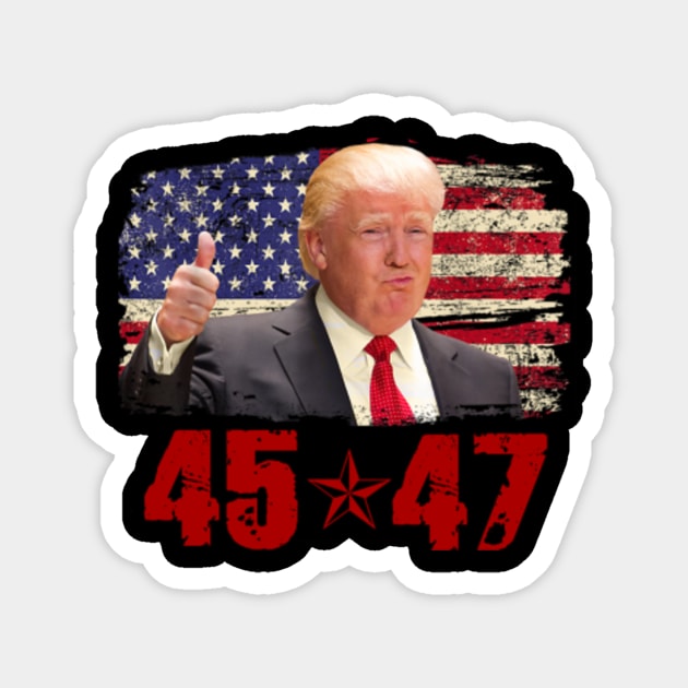 45 47 Trump 2024 Vintage Flag Support Trump 2024 For President - Trump ...