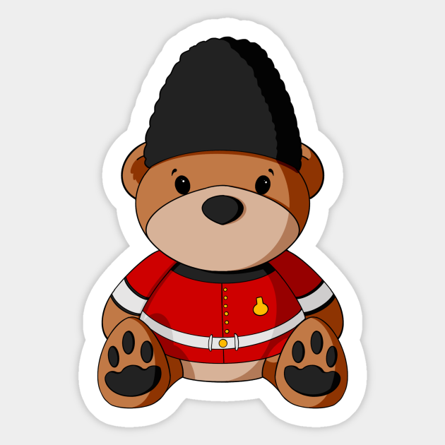 British Guard Teddy Bear - Royal Guard - Sticker | TeePublic