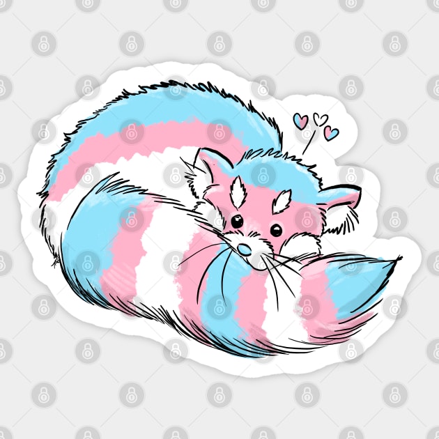 Trans Red Panda - Pride - Sticker | TeePublic
