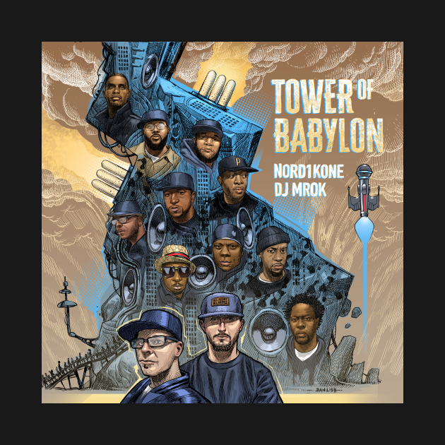 Official TOWER OF BABYLON album cover art - Hip Hop - T-Shirt | TeePublic