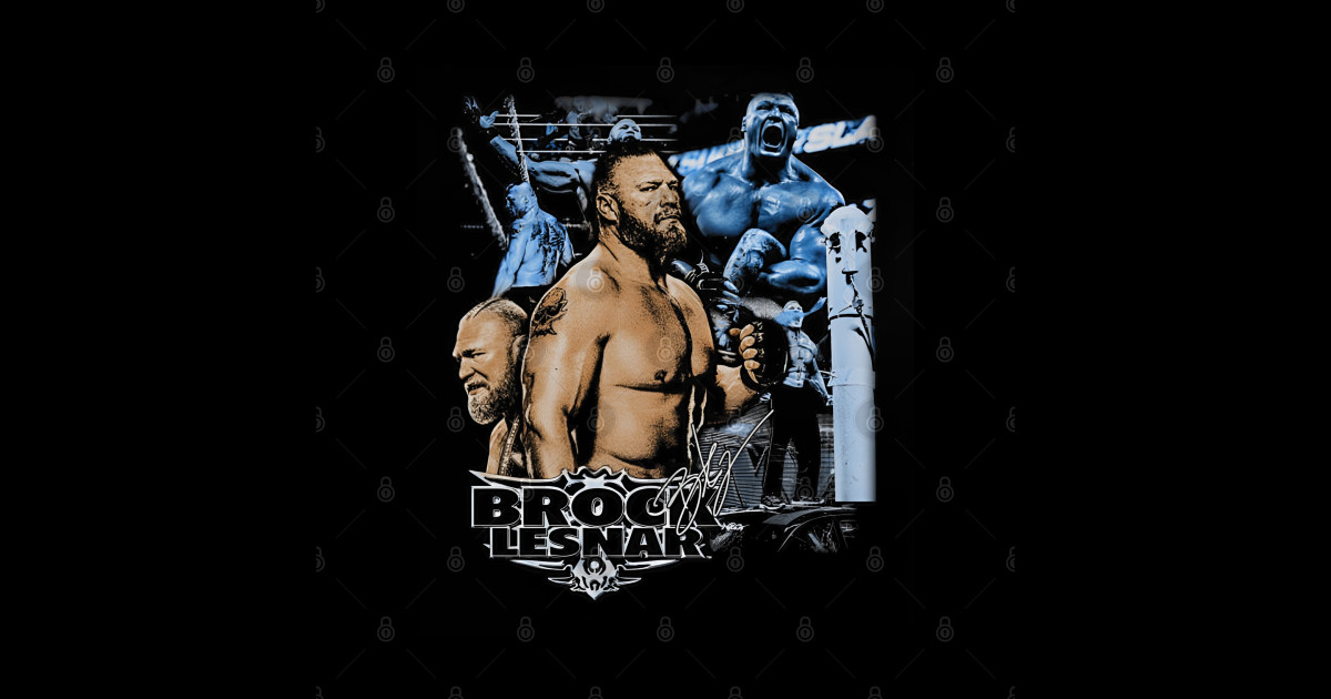 Brock Lesnar Vintage Collage - Brock Lesnar - Sticker | TeePublic