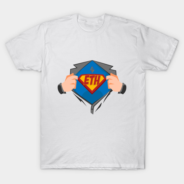 ETH man - Ethereurm Superman - T-Shirt | TeePublic