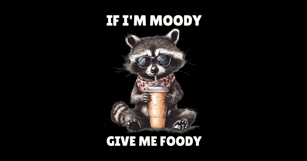If Im Moody Give Me Foody Funny Raccoon Meme Quote - If Im Moody Give ...