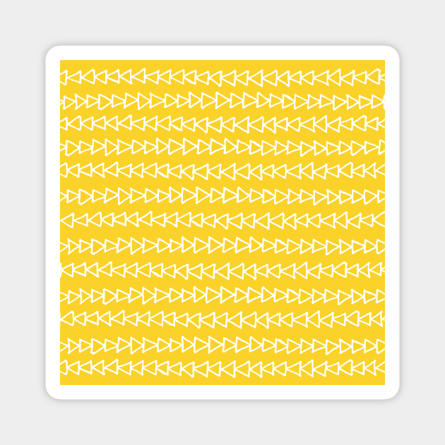Mustard Yellow and White Modern Triangles Pattern - Mustard Yellow ...