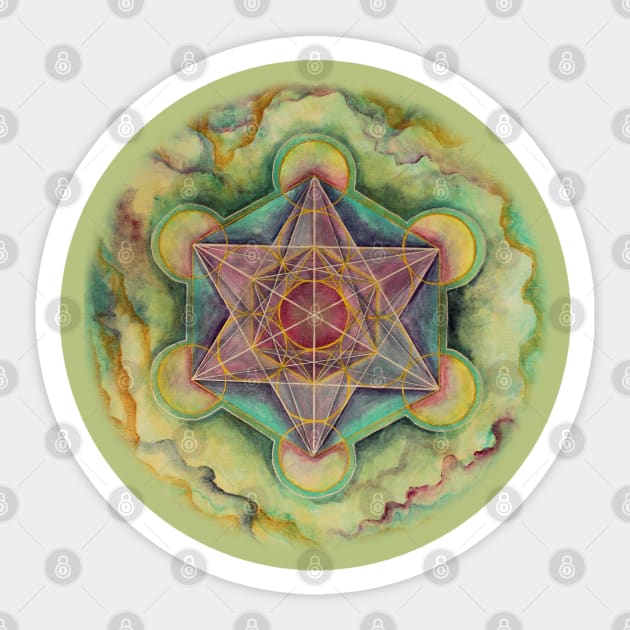 Metatron's Cube Sacred Geometry - Metatrons Cube - Sticker | TeePublic