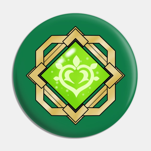 Liyue Dendro Vision - Genshin Impact Game - Pin | TeePublic
