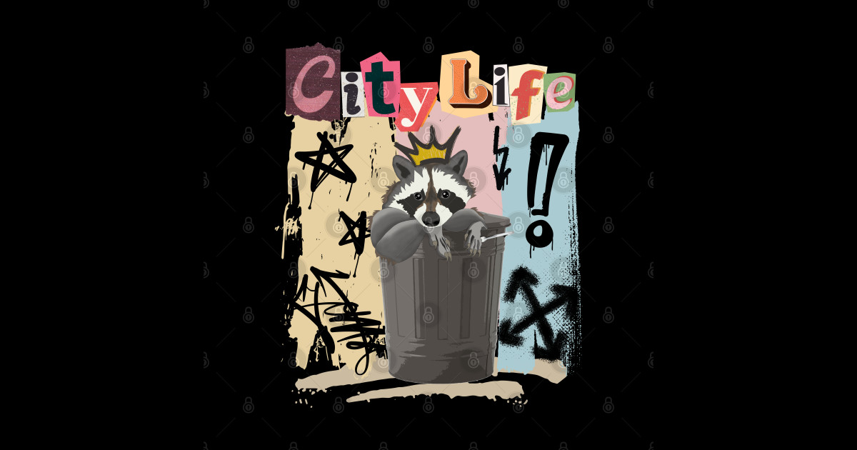 Raccoon City Life - Raccoon - Sticker | TeePublic