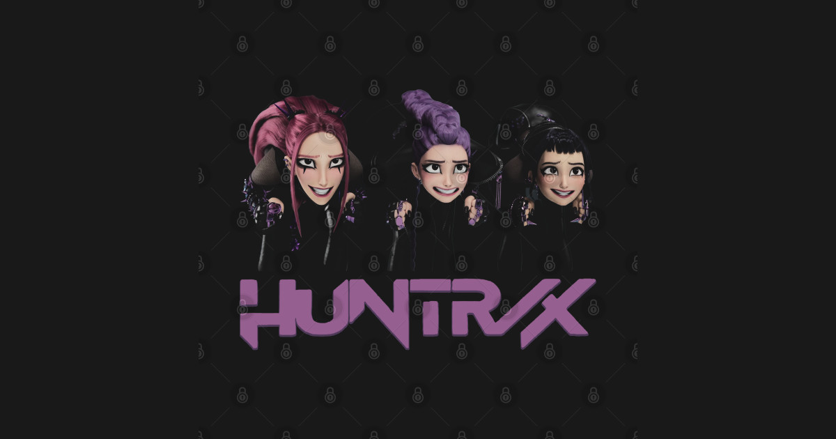 Funny Huntrix Pose Kpop Demon Hunters Girl Group Rumi Zoey Mira M4930 ...