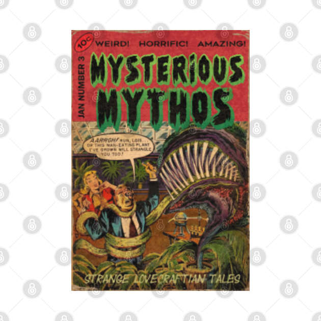 Lovecraft Mysterious Mythos Comic Cover - Hp Lovecraft - T-Shirt ...