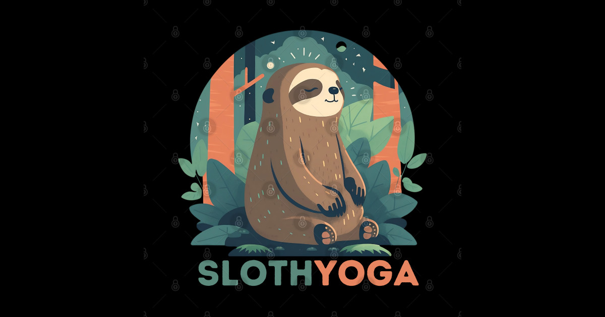 Yoga Graphics Collection Cute Sloth - Yoga Graphics Collection Cute ...