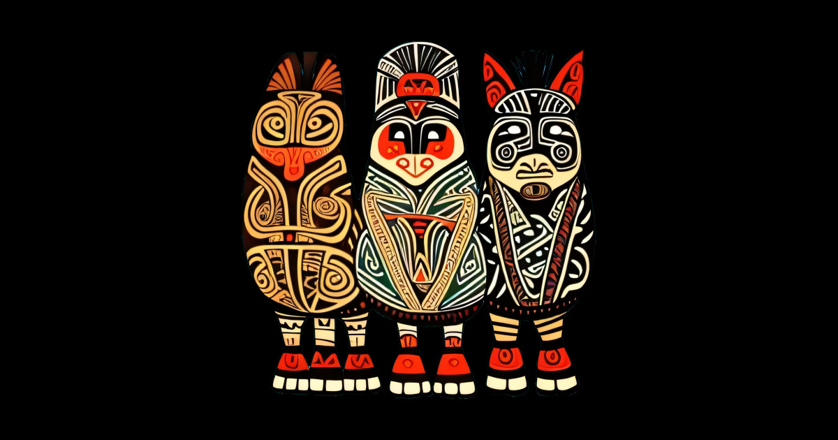 Three medicine man - Aztec Design - Posters and Art Prints | TeePublic