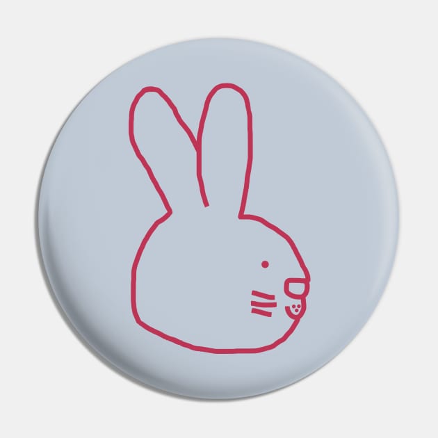 Color of the Year 2023 Viva Magenta Bunny Rabbit Portrait - Bunny - Pin ...