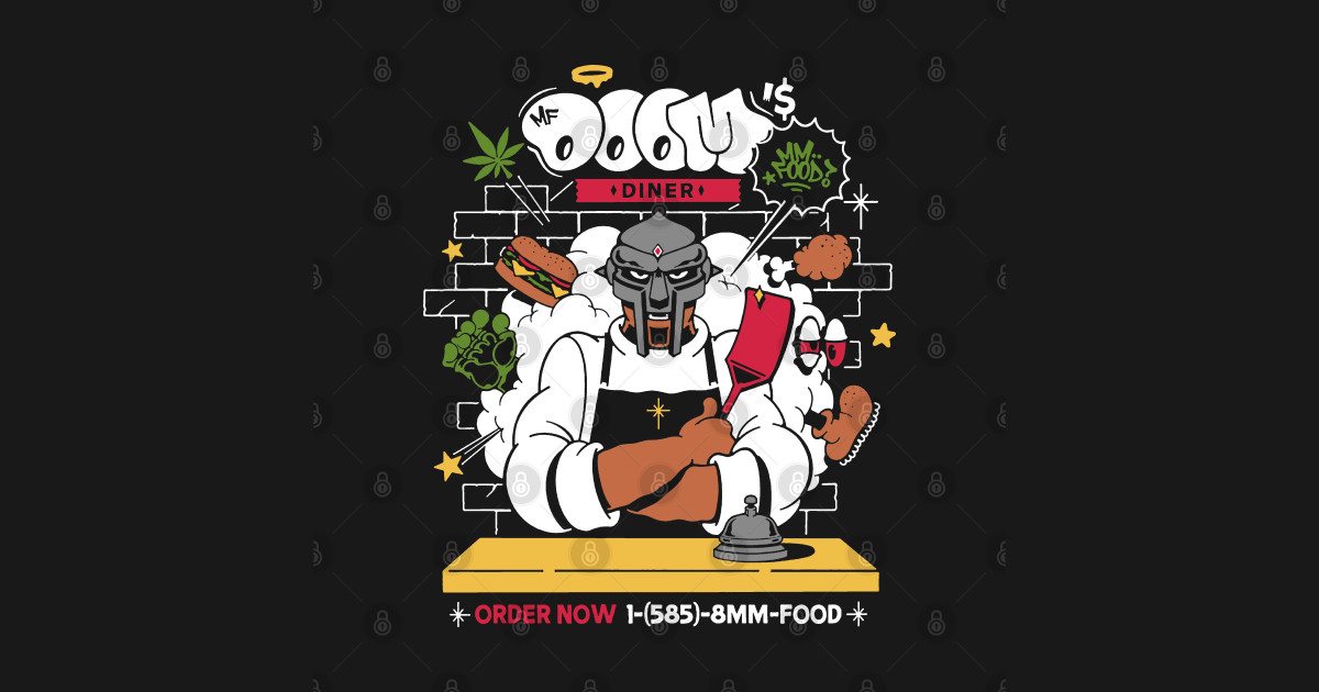 MF Doom - Dinner - Mf Doom - T-Shirt | TeePublic