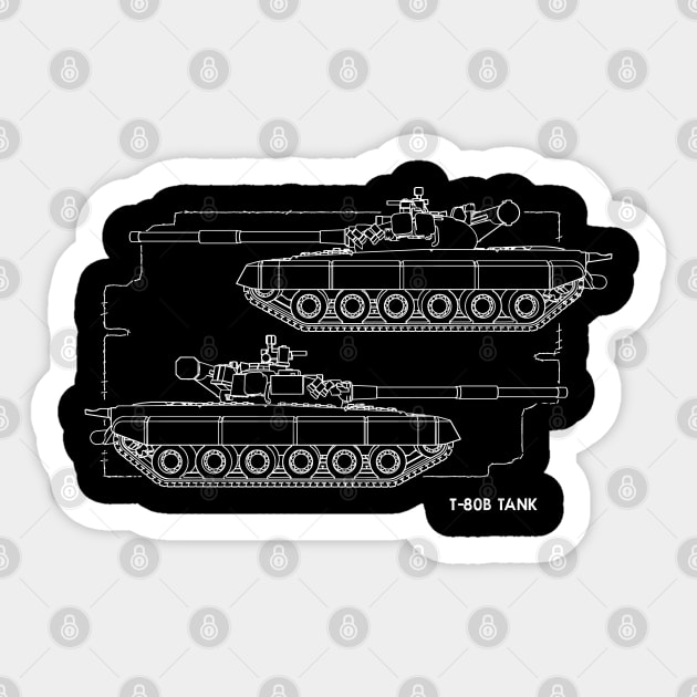 T80B Main Battle Tank - Tank - Sticker | TeePublic